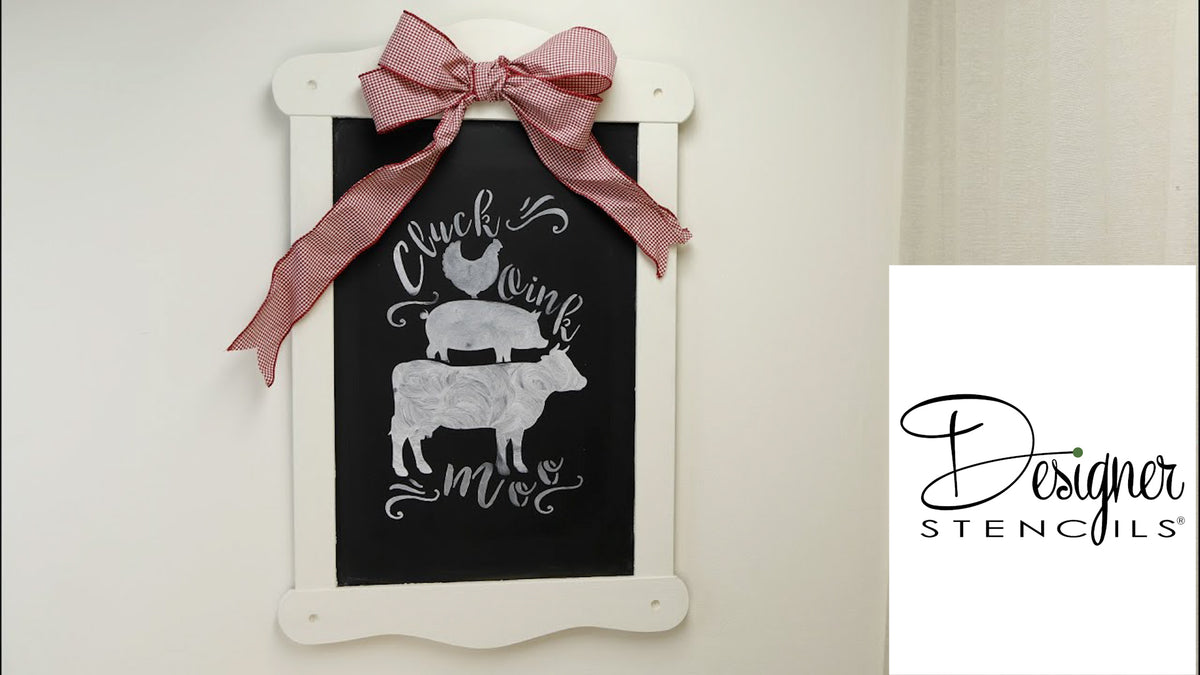 How to Stencil a DIY Antique Farmhouse Chalkboard Sign