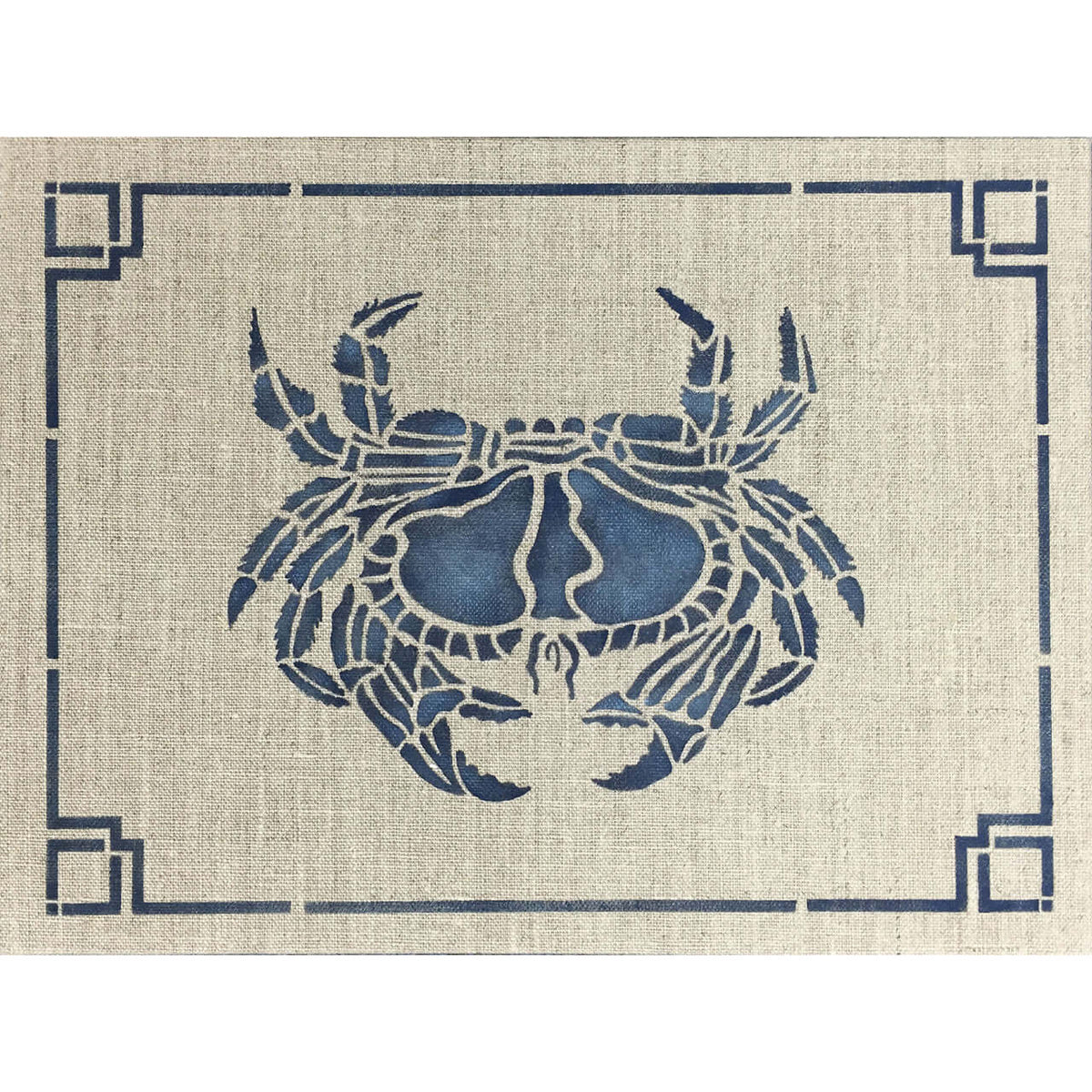 Crab Frame Stencil for Wall Art and Decor