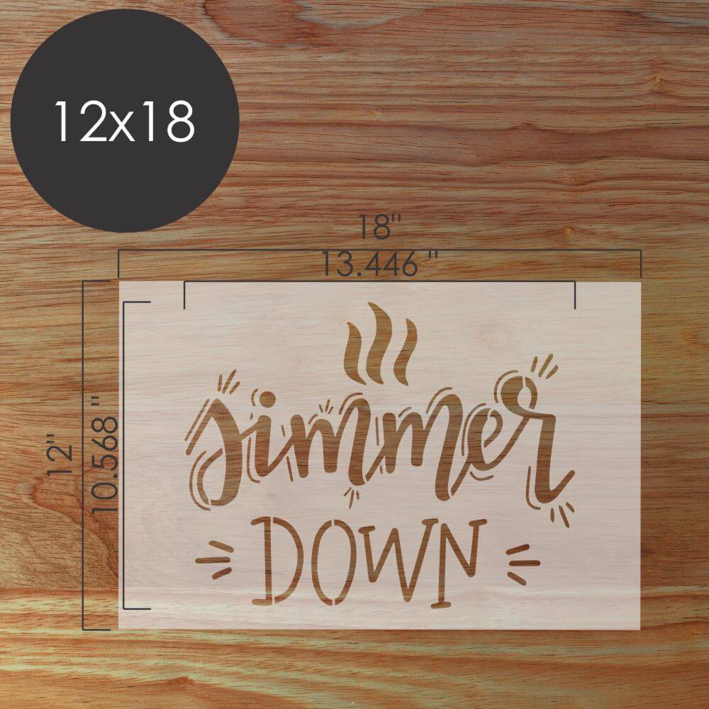 Simmer Down Poster Art Stencil: Fun DIY Poster Art for Kitchens