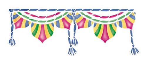 Carousel Canopy Stencil for Walls