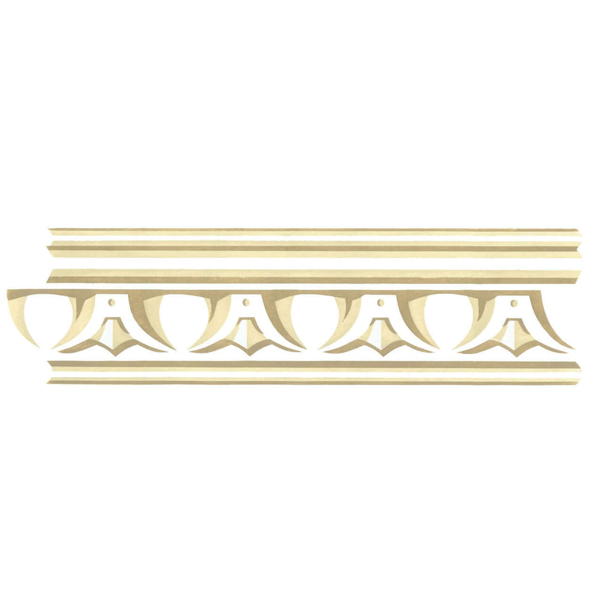 Small Egg and Dart Molding Stencil for Walls