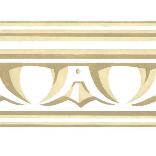 Small Egg and Dart Molding Stencil for Walls