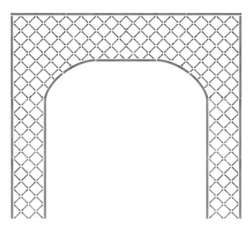 Lattice Arch Stencil for Walls