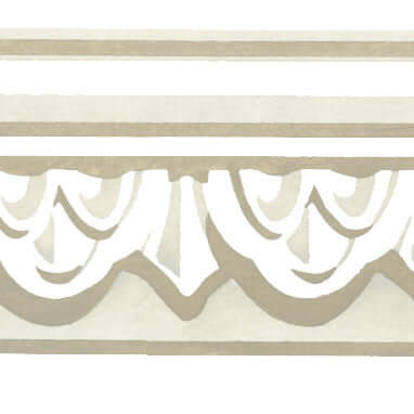 Clover Leaf Molding Wall Stencil