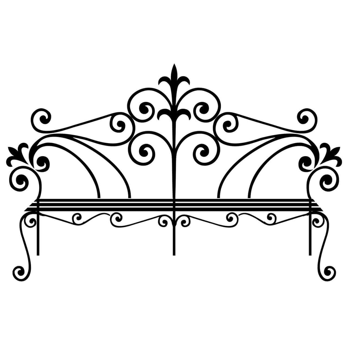 Iron Bench Stencil for Walls