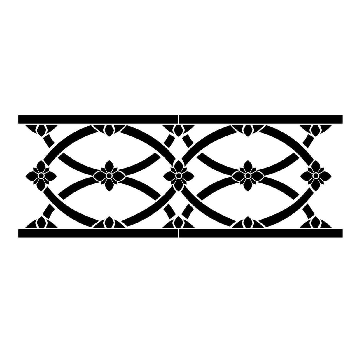 Fancy Wrought Iron Stencil for Walls and Floors