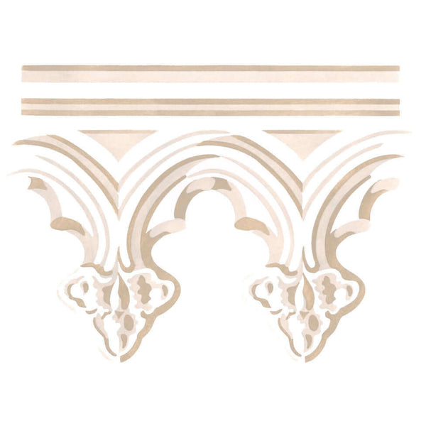 Gothic Molding Stencil for Walls