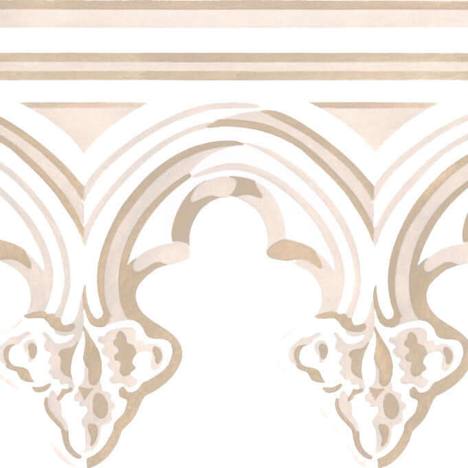 Gothic Molding Stencil for Walls