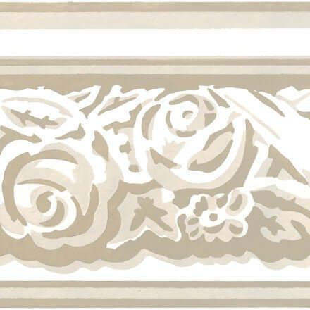 Carved Rose Molding Stencil for Walls