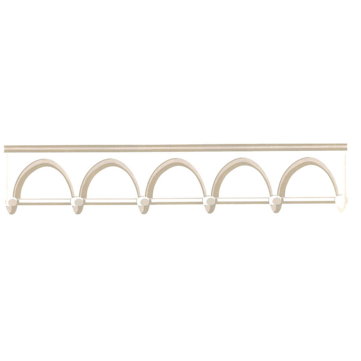 Acorn and Arch Molding Stencil for Walls