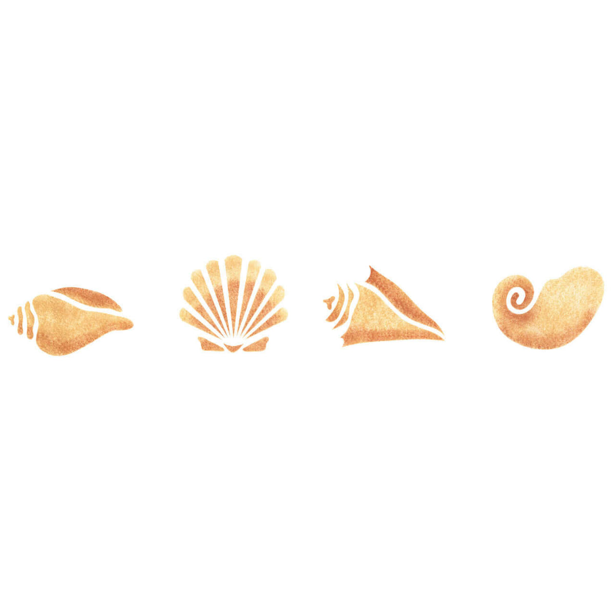 Small Shell Stencil Border for Walls and Decor