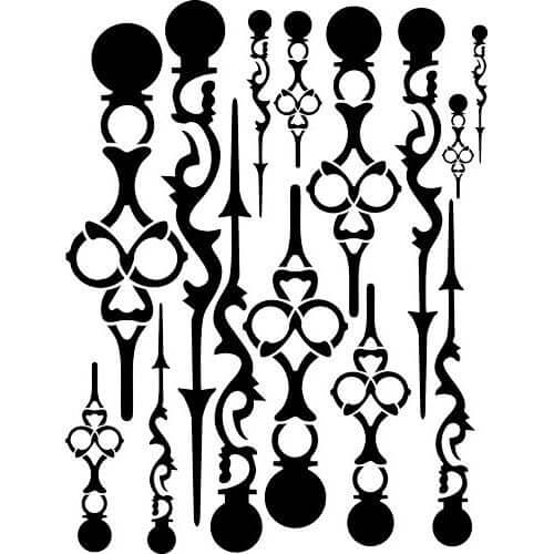 Fancy Clock Hands | Stencils by Designer Stencils