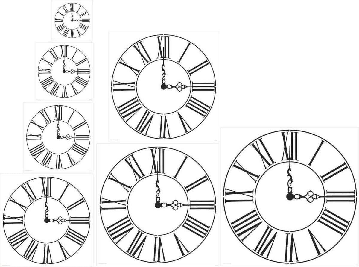 Fancy Clock Hands | Stencils by Designer Stencils