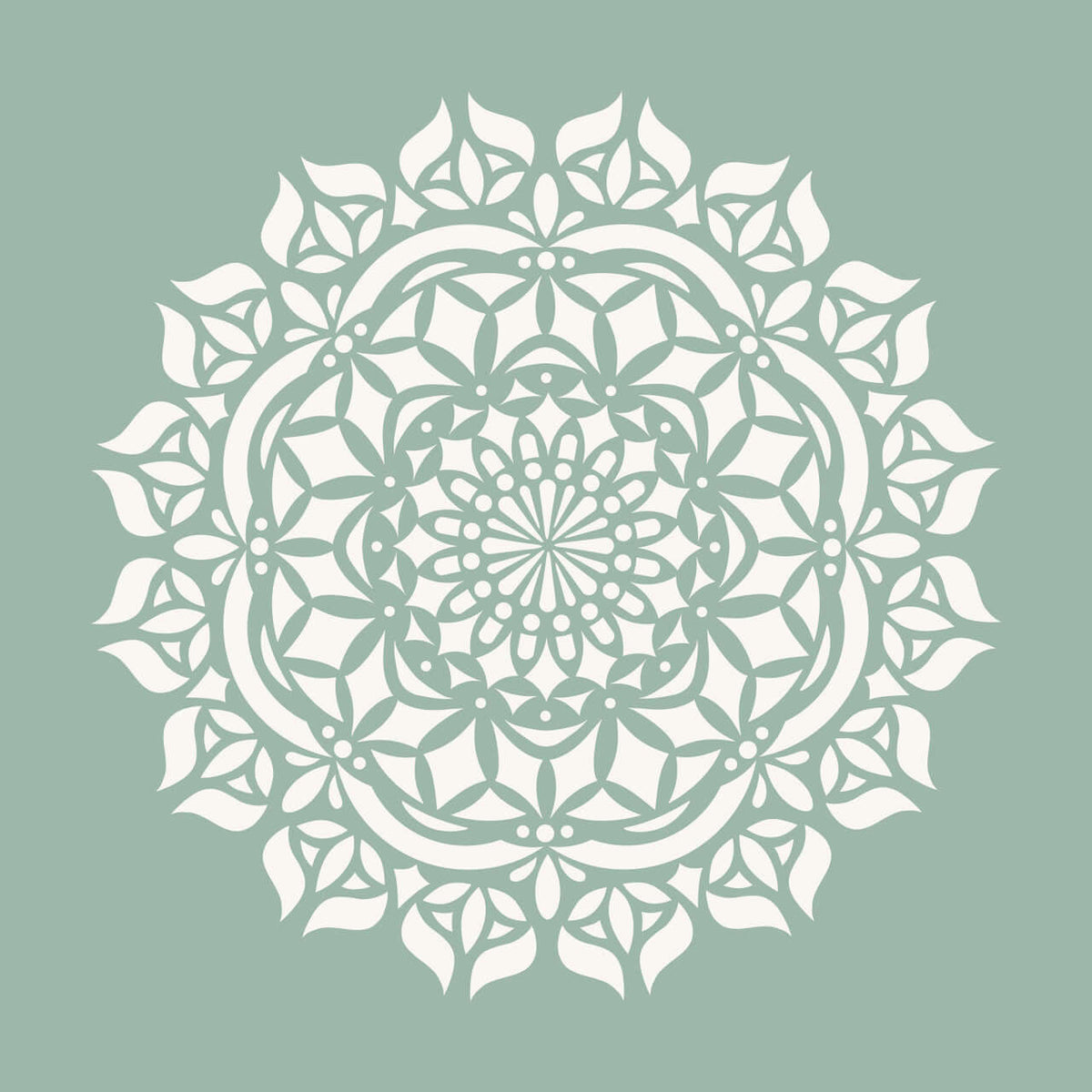 Asana Mandala | Stencil for Walls and Ceilings
