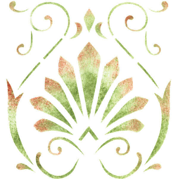 Fancy Scallop Wall Stencil Border