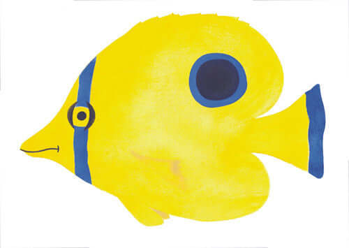 Butterfly Fish Stencil for Wall Murals and Furniture