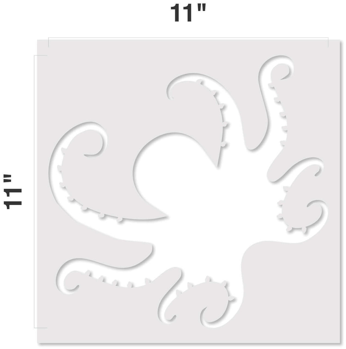 Contemporary Octopus Stencil for Wall Art and Decor