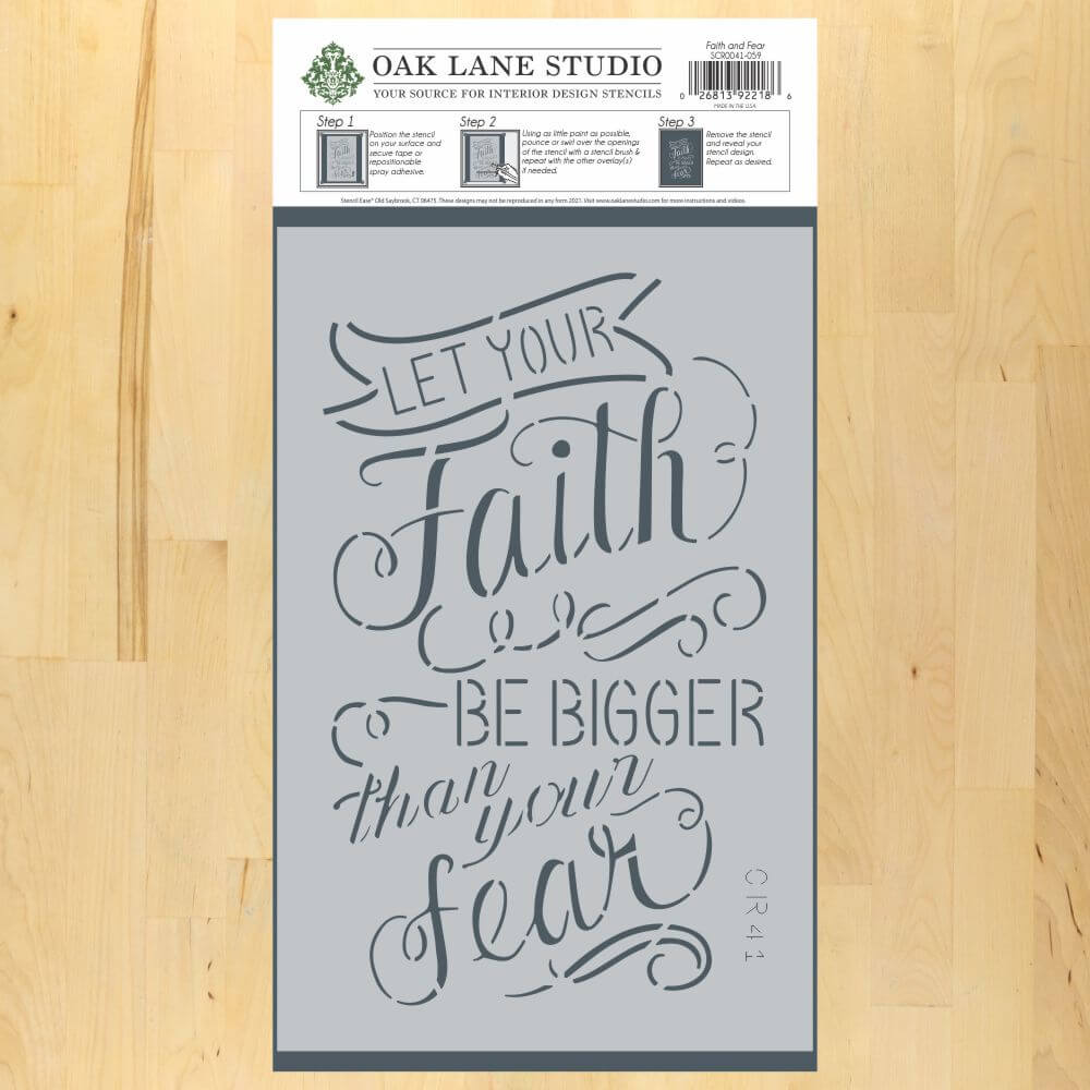 Faith and Fear Craft Stencil