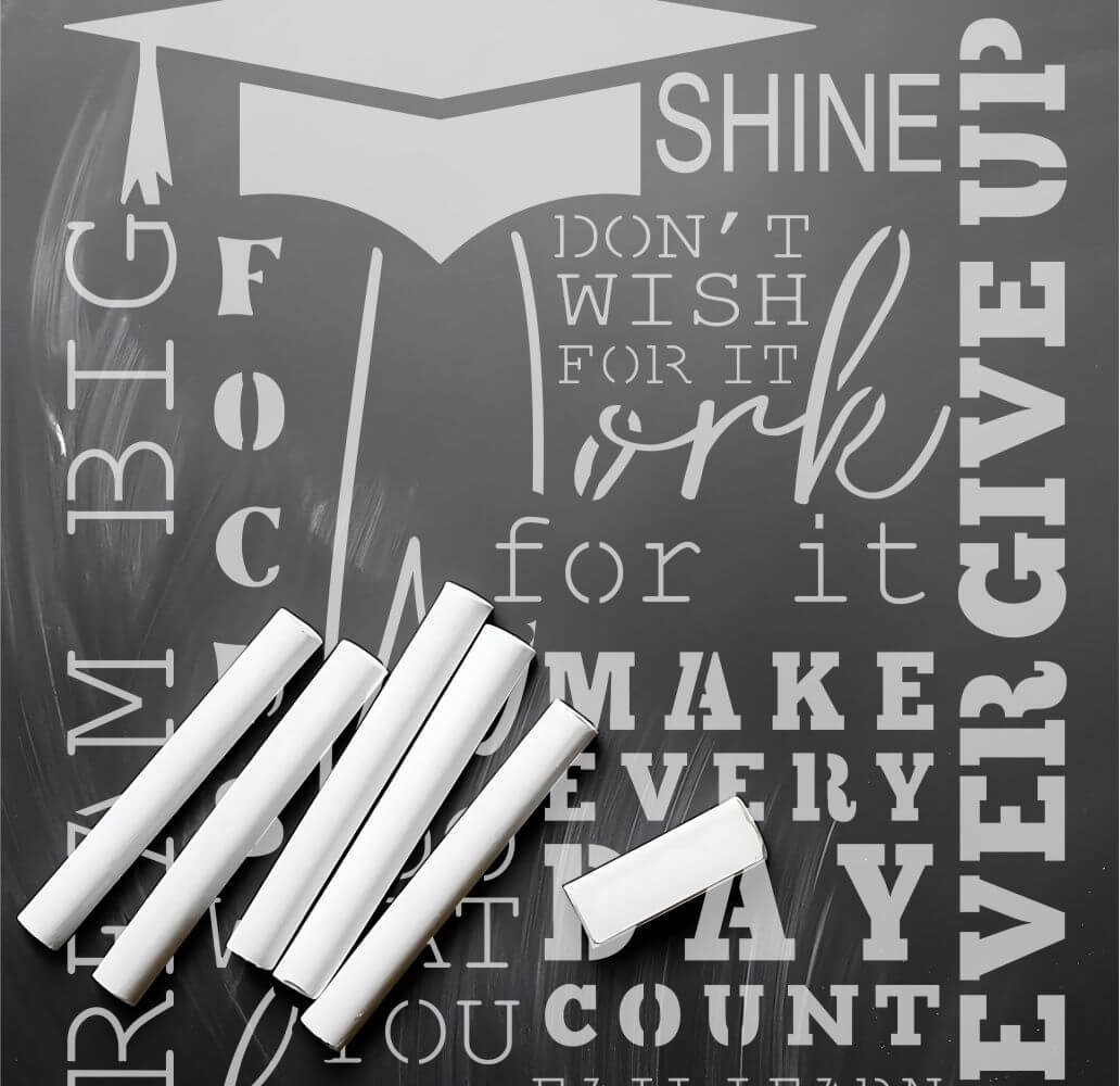 Graduation Subway Sign Stencil: Graduation Stencils for Chalkboard Art