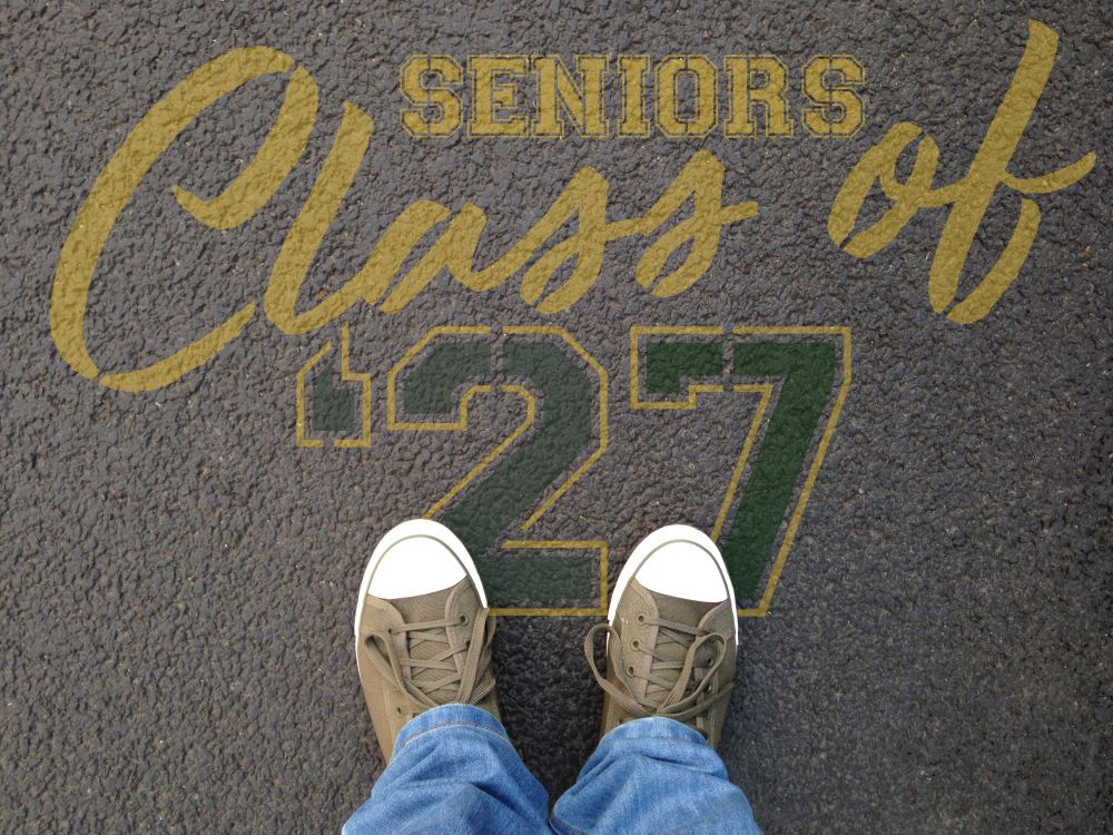 Varsity Class of 2027 Senior Parking Space Stencil