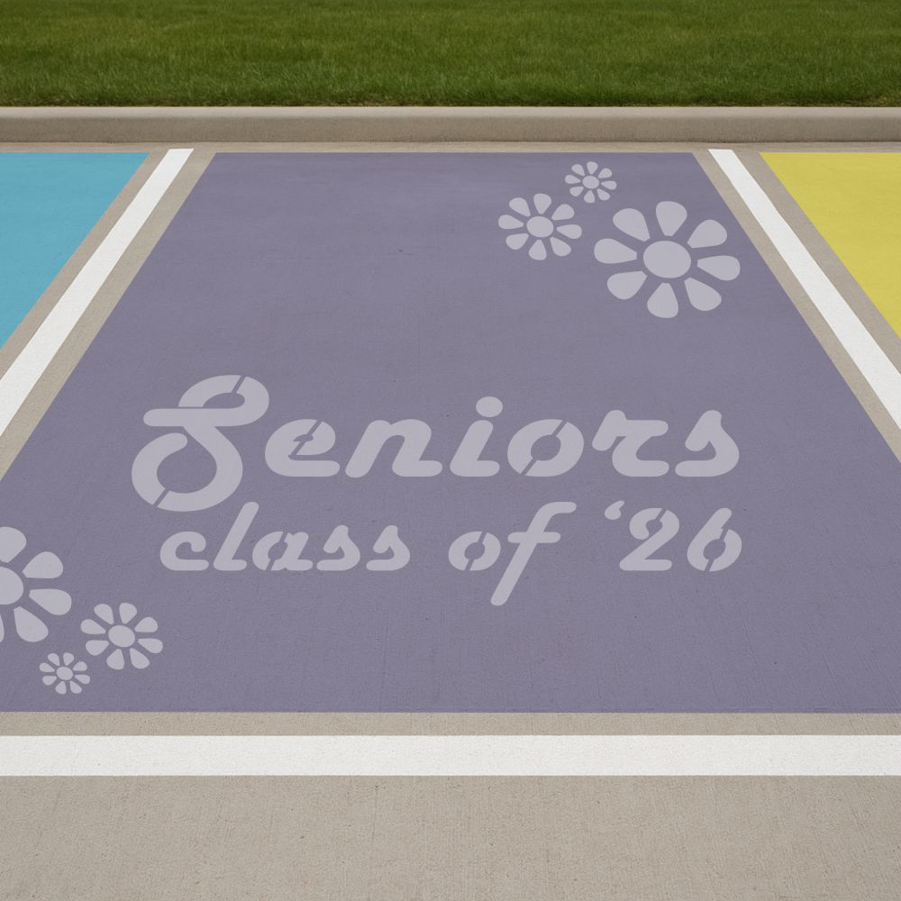 Disco Class of 2026 Senior Parking Space Stencil