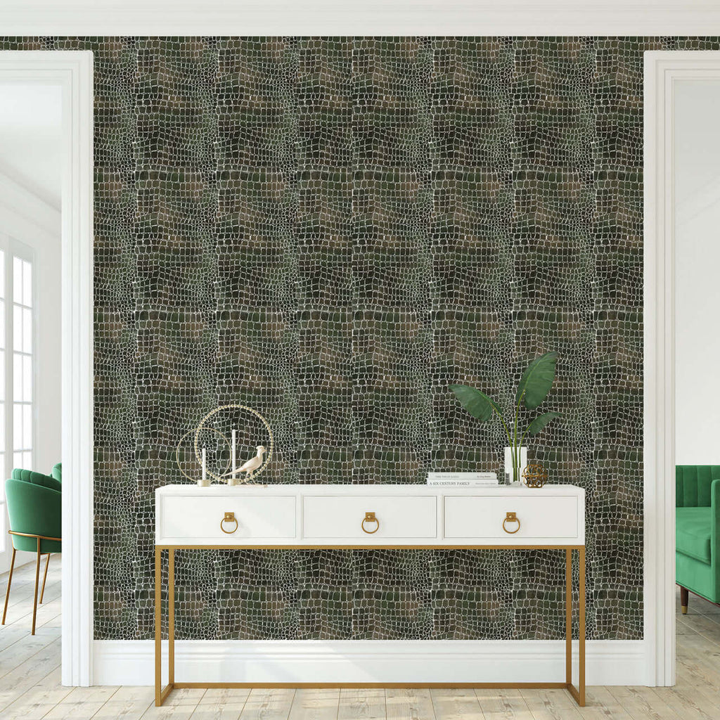 alligator wall stencil