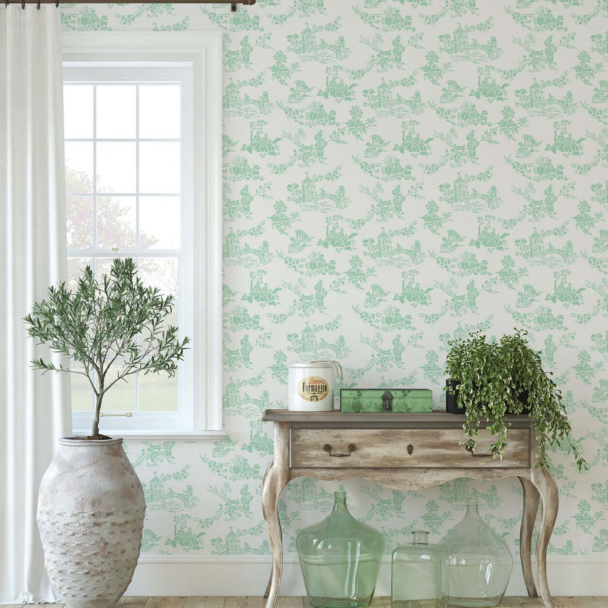 Toile Wall Stencil | Allover Design by Designer Stencils