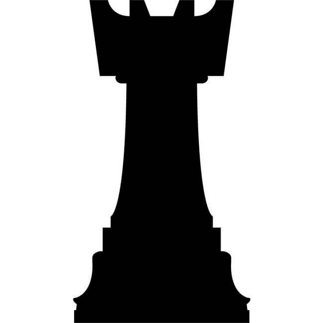 Rook Chess Stencil