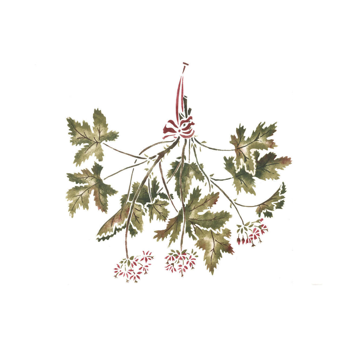 Hanging Lemon Geranium Herb Stencil by DeeSigns