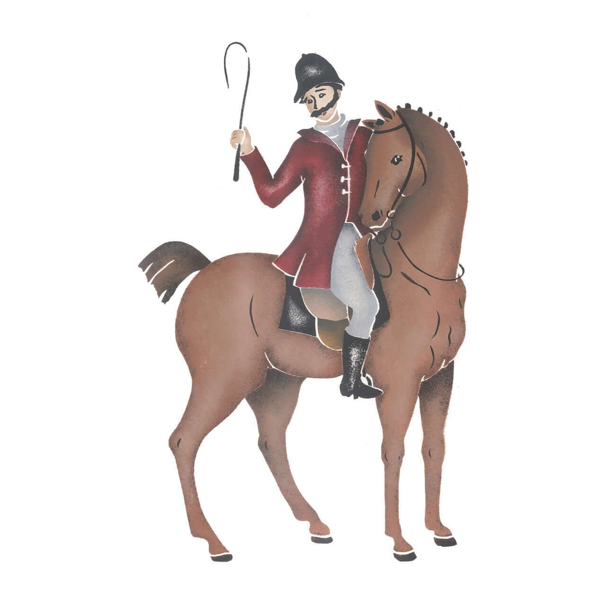 Fox Hunting Collection Mural Stencils | Dee-Signs