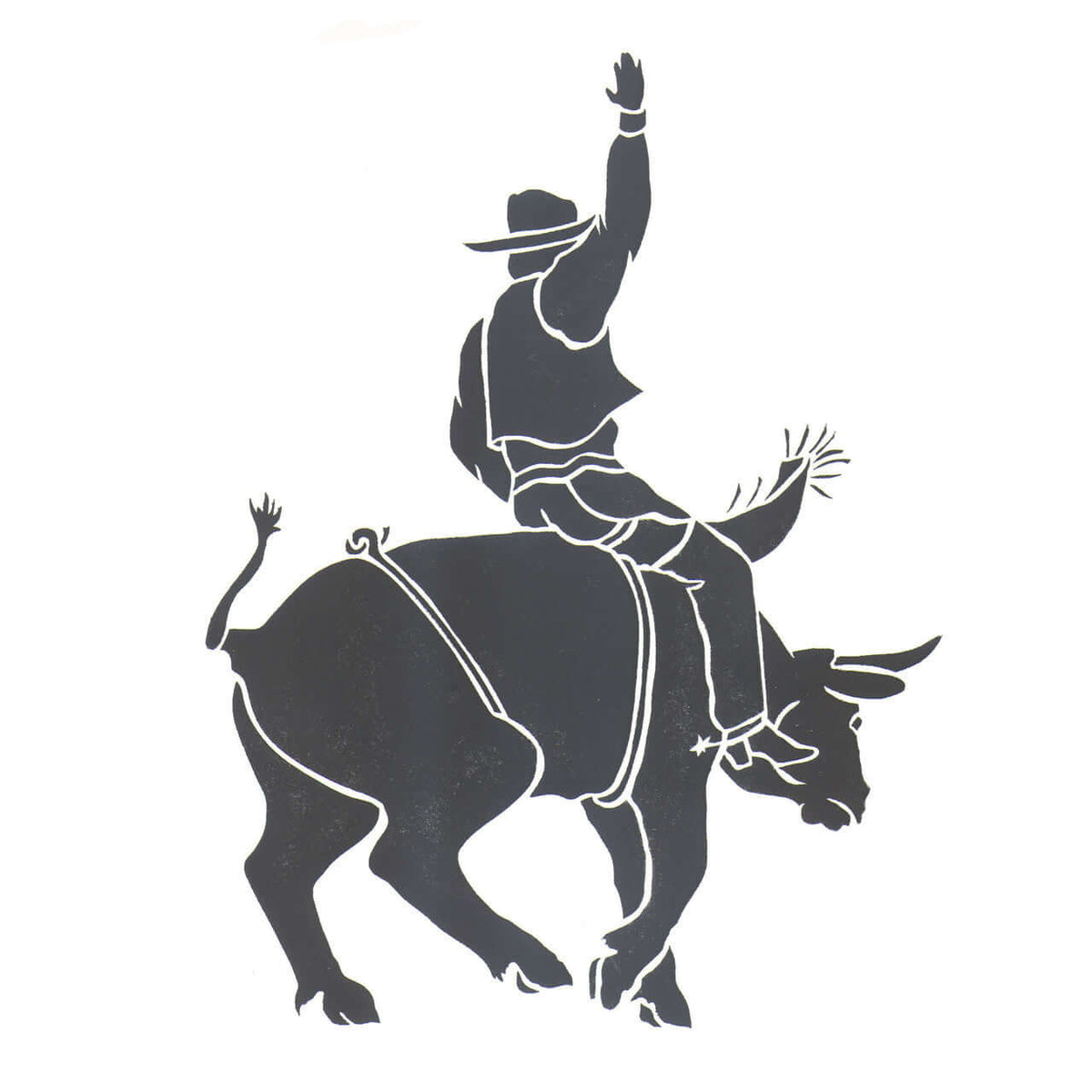 Wild Rider Cowboy Stencil | DeeSigns