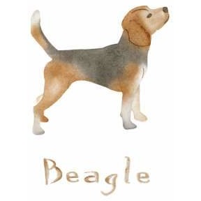 Beagle Greeting Card Stencil for Home Decor