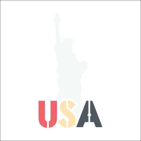 Lady Liberty Craft Stencil