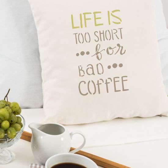Bad Coffee Stencil for Home Decor