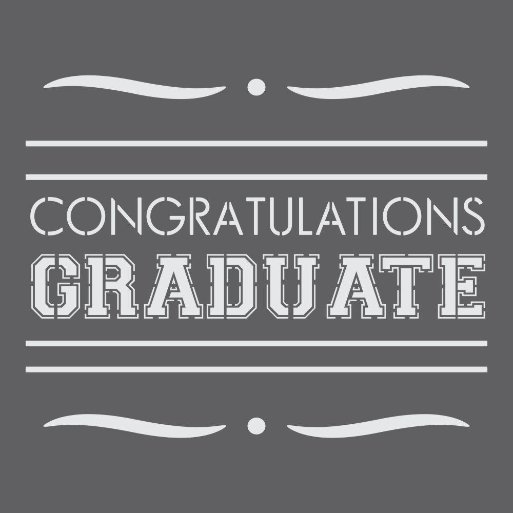 Congratulations Graduate Craft Stencil