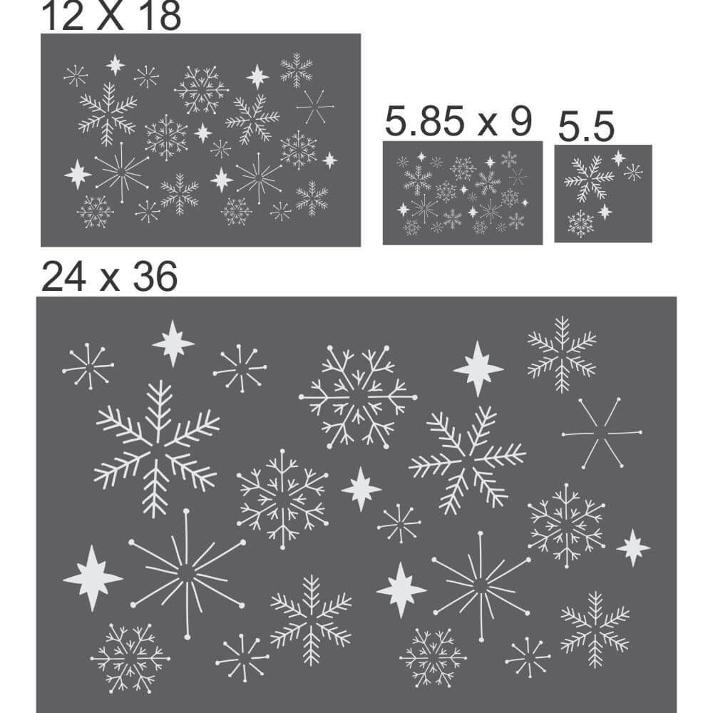 Snowflakes Stencil for Windows